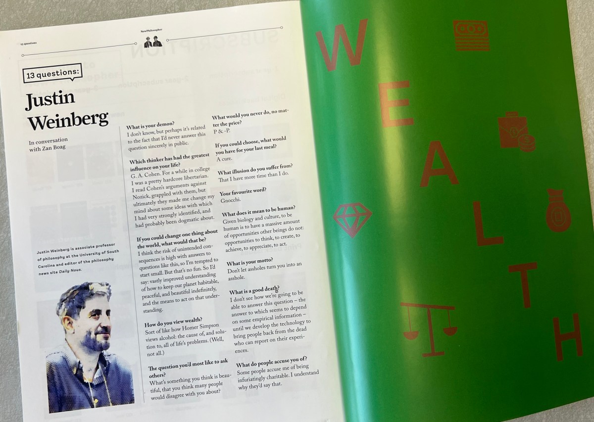 Interview at New Philosopher – justin weinberg